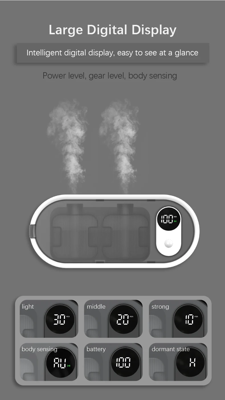 Custom Digital Display Screen Essential Oil Waterless Aroma Diffuser ...