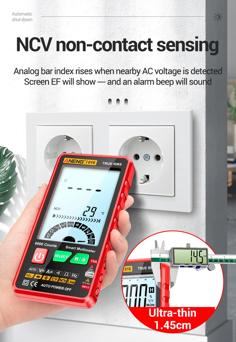 ANENG 616 Multimeter - Intelligent AC/DC Test Tool