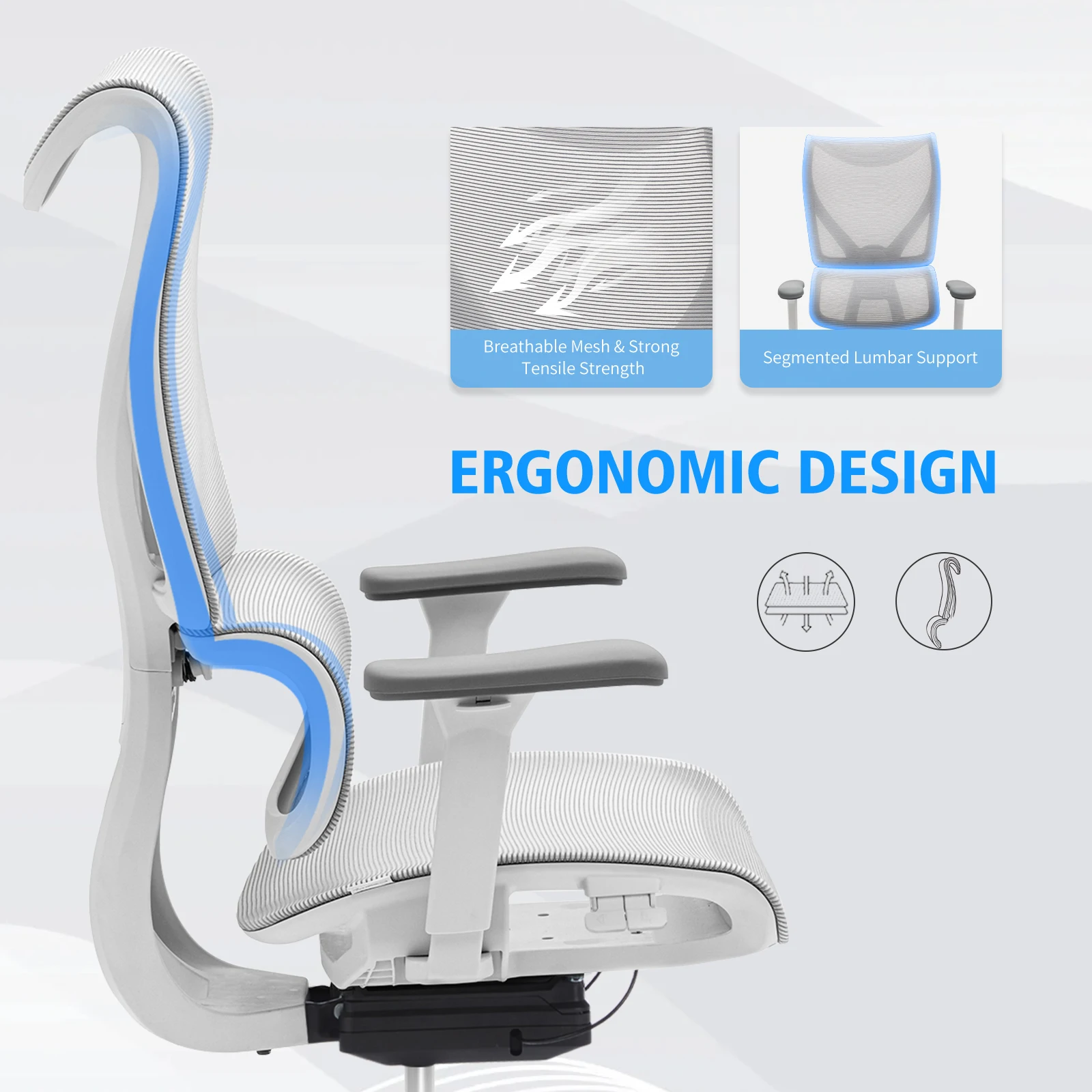 Modern Full Mesh Ergonomic Office Chair With Wire Control Mechanism ...