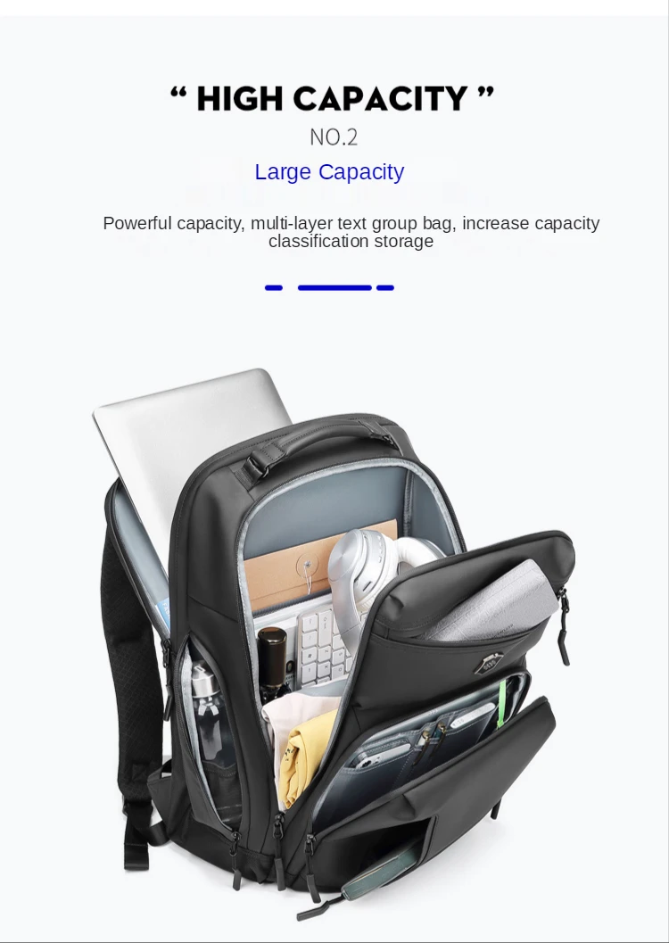 Large Capacity Waterproof Laptop Backpack, Anti-Theft Design for Travel ...