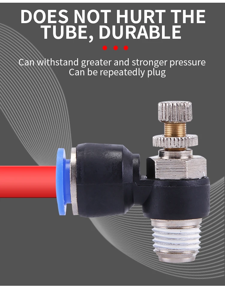 SL Series Speed Regulating Joint 1/4-10 Pneumatic Fittings Quick ...