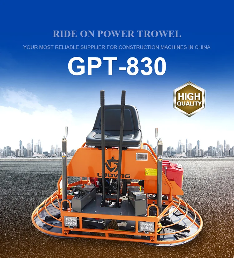 Ride-on Gasoline Engine Cement Floor Polishing Hand Push Concrete ...