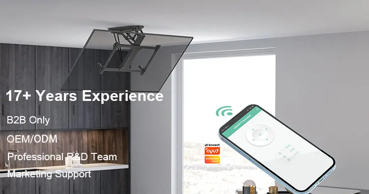 App Remote Control Flip Down Smart Tilt Electric Adjustable Motorized ...