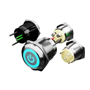 Filn 20a Stainless Steel Push Button Switch 16mm 19mm 22mm 12v ...