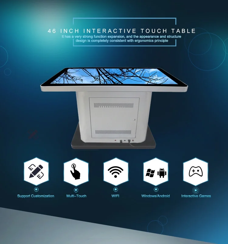 Interactive Screen Desk Smart Coffee Lcd Display Touch Table For ...