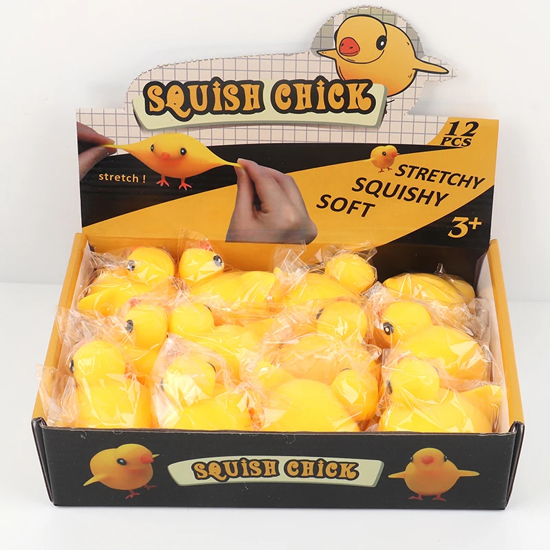 Squeeze Cute Chicken Toy Sand Filled Stretchy Sensory Yellow Chicken ...