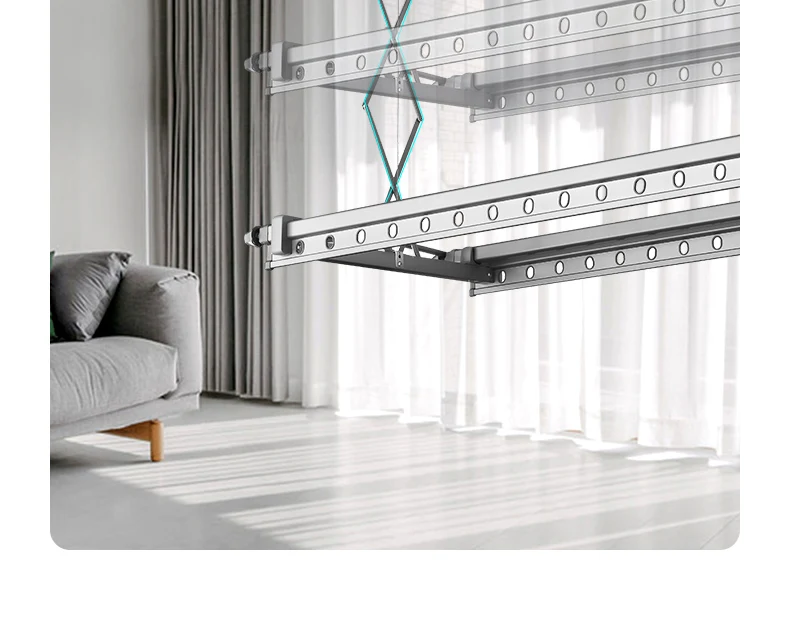 Retractable Electric Laundry Rack Clothes Drying Ceiling Mounted Ce ...