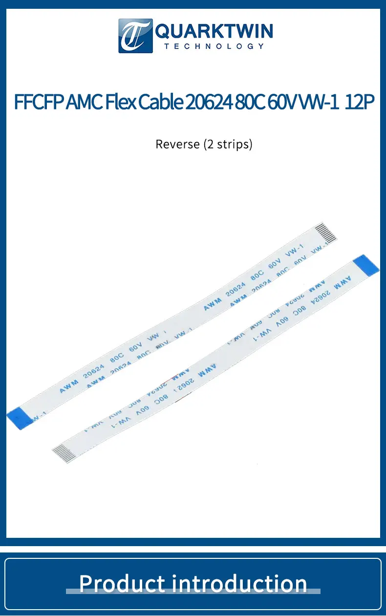 Ffc/fpc Amc Cable 20624 80c 60v Vw-1 12p Reverse (2 Strips) - Buy Ffc ...