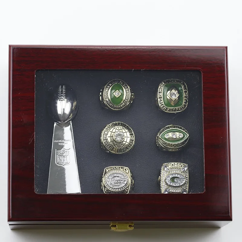 Wholesale Green Bay Packers Ring Set - 6 Championship Rings