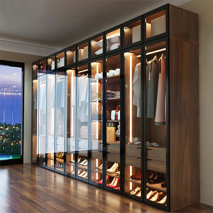 Luxury and modern l shaped closet beautiful built in walk in closet ...