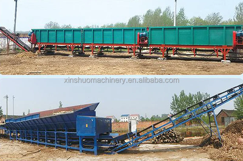 Electric Teak Pine Eucalyptus Timber Debarking Machine / Diesel Engine ...