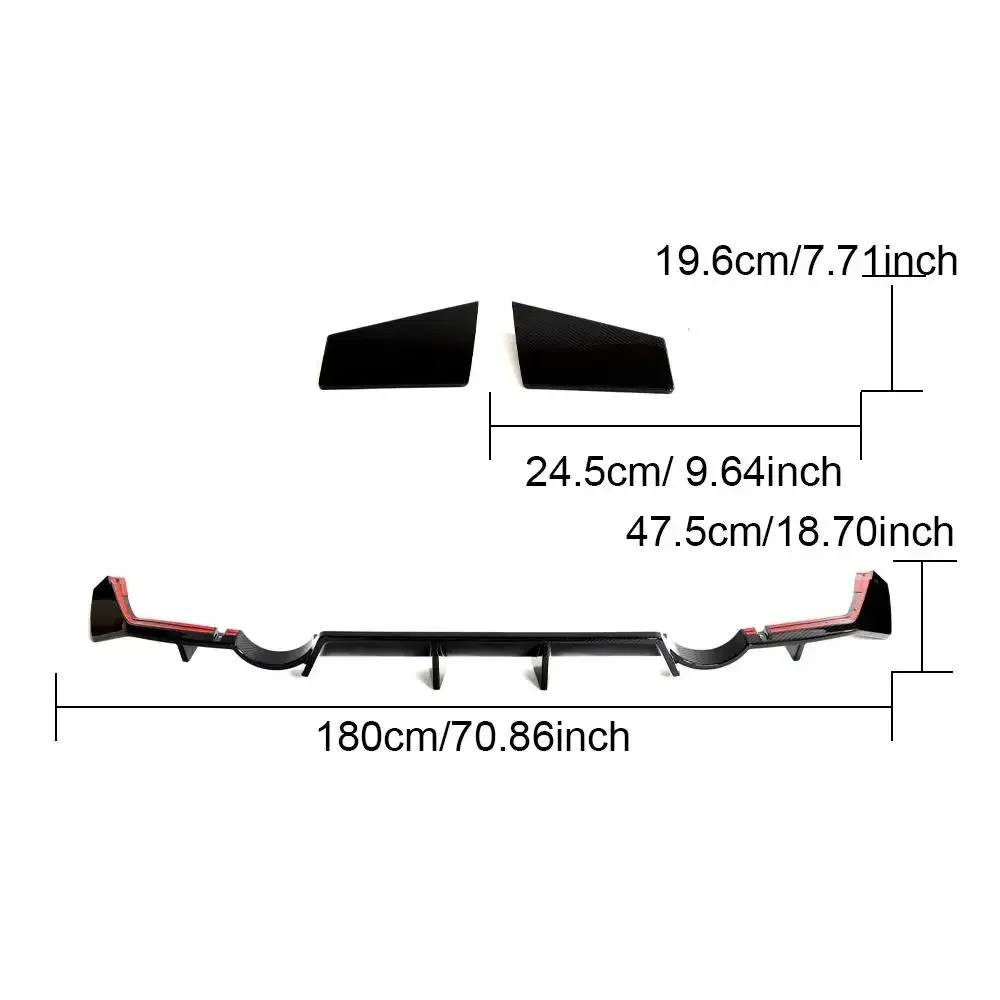 Dry Carbon Fiber Rear Bumper Diffuser for Nissan Z RZ34
