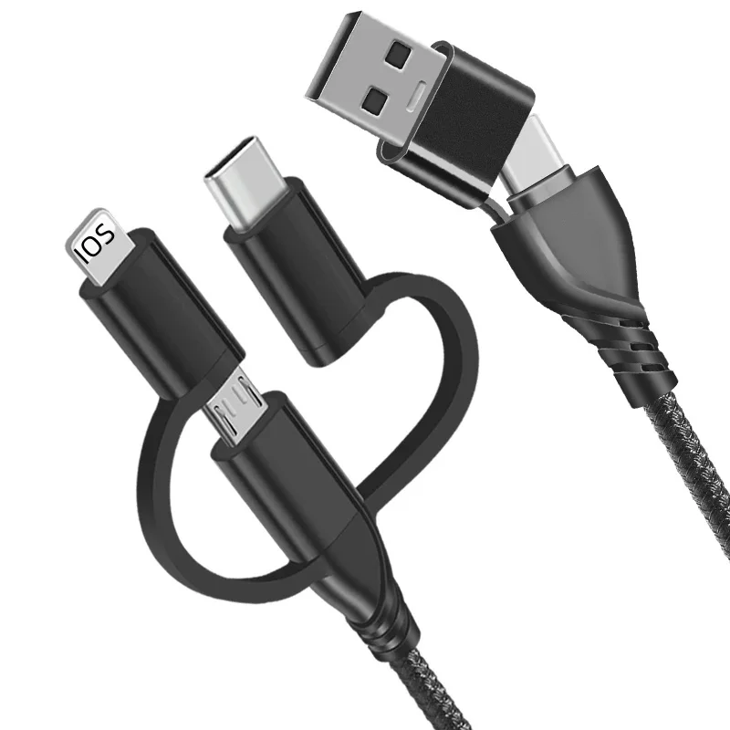 Wholesale Factory 5-In-1 Armature braid universal USB Data Cable PD ...