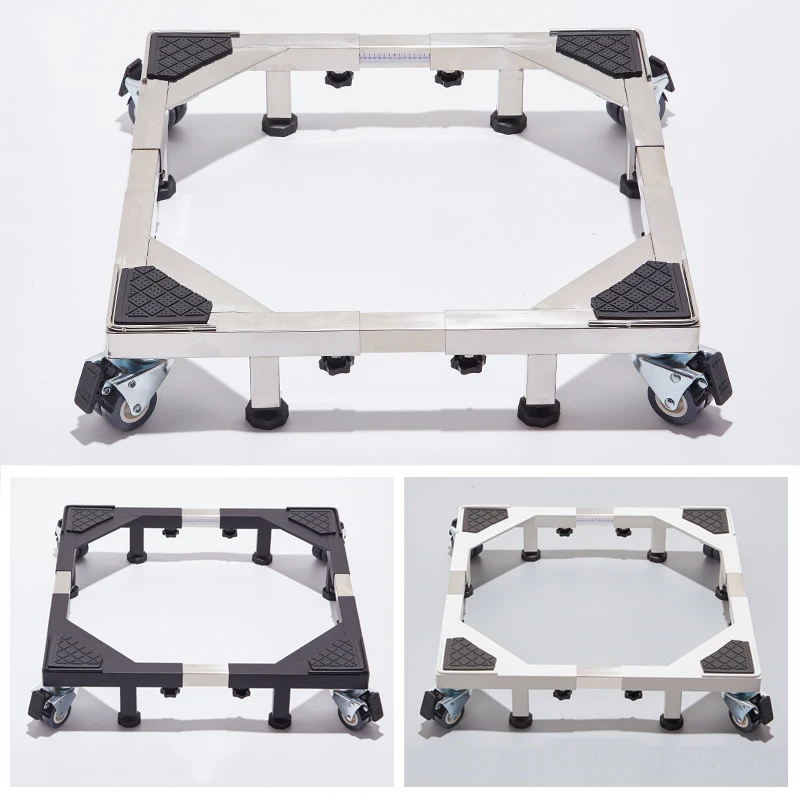 All-Steel Washing Machine Stand Adjustable Telescopic Stand With Wheels ...