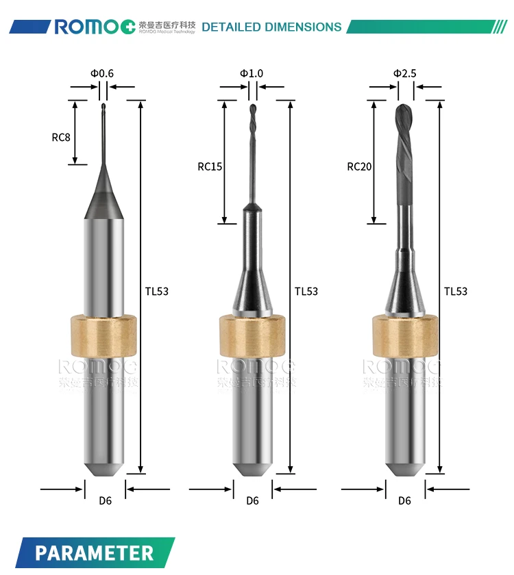 Dental Milling Burs Dental Milling Machine Bur Zirconia Block Milling ...