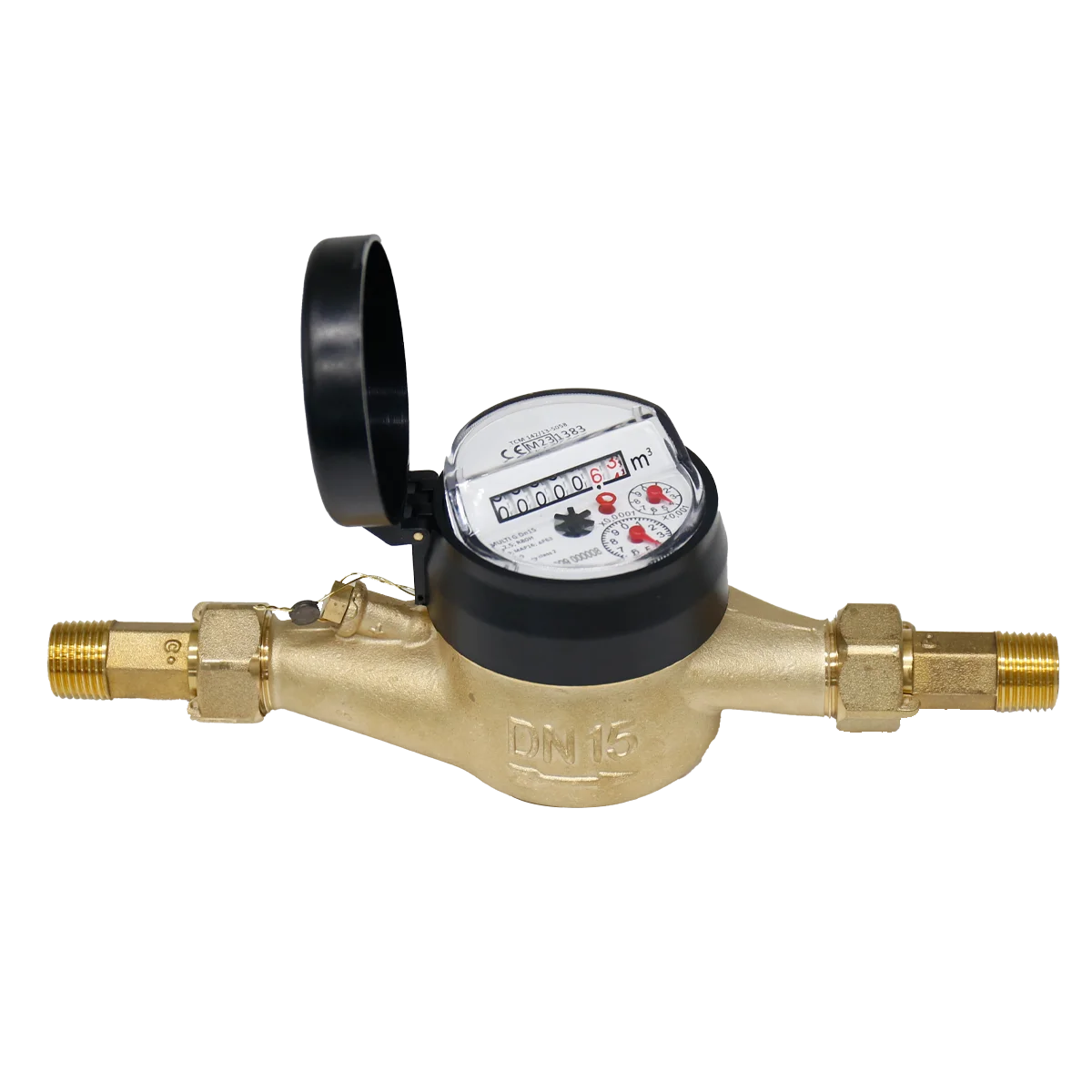 Pn16 Multi Jet Brass Water Meter Bwva 45 Degree Register Class C And ...
