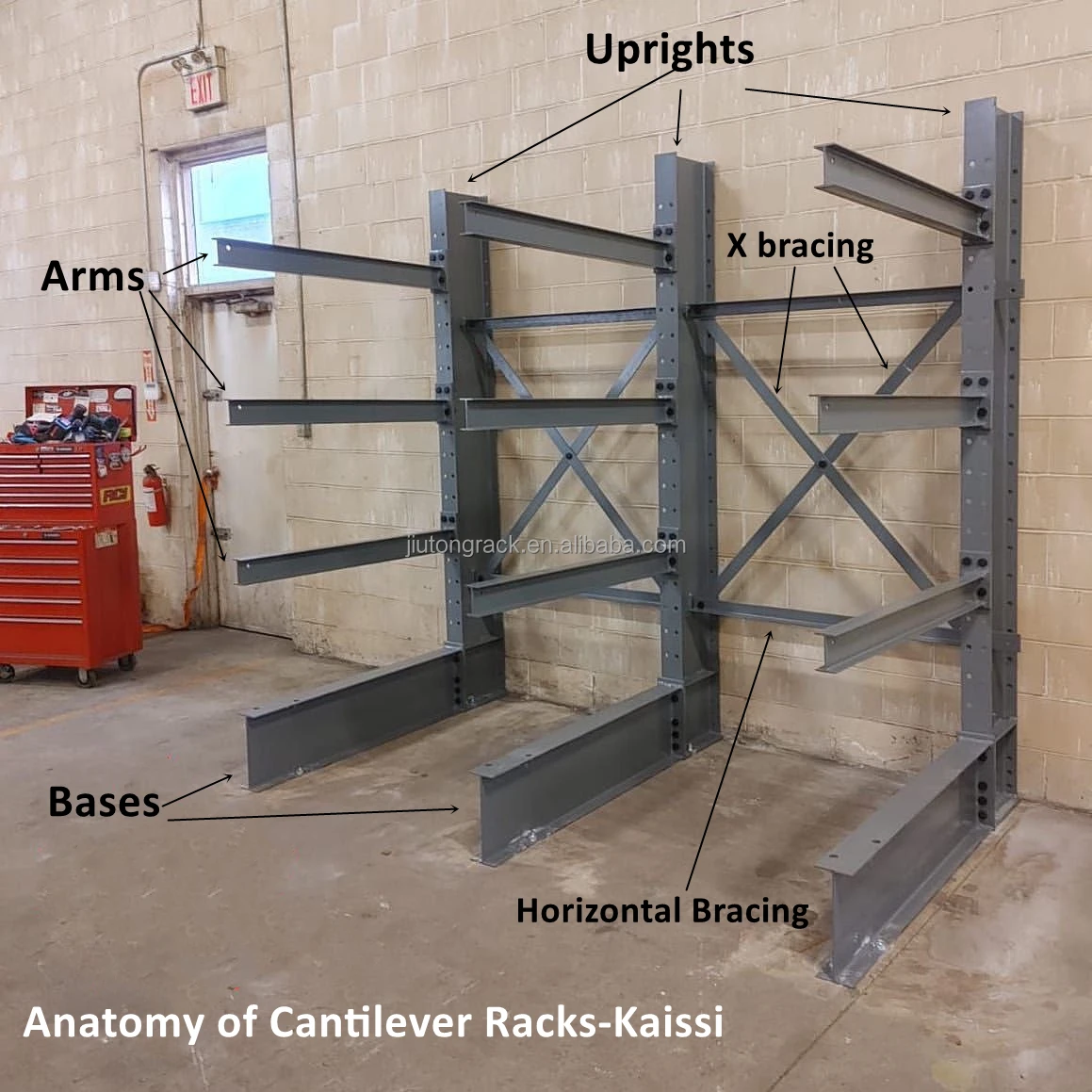 Heavy Duty H-shaped Steel Cantilever Racking System Racks for Long ...