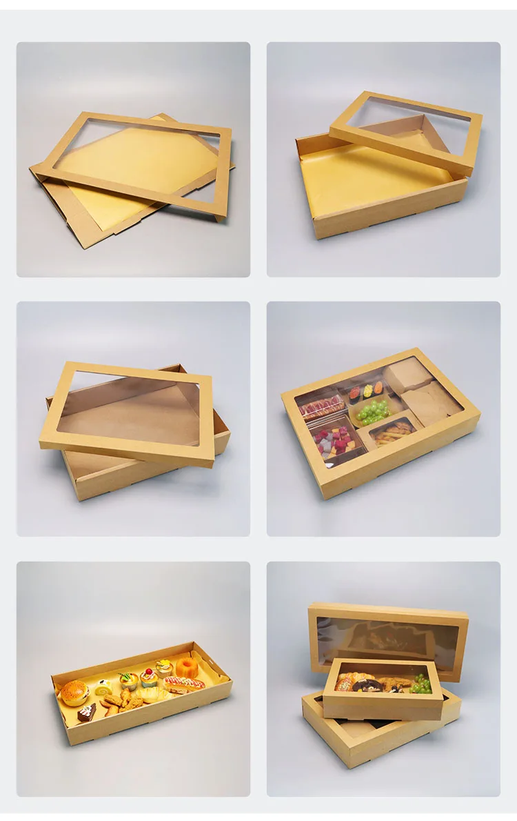 Eco-friendly Picnic Boxes - Customizable Kraft Corrugated Paper