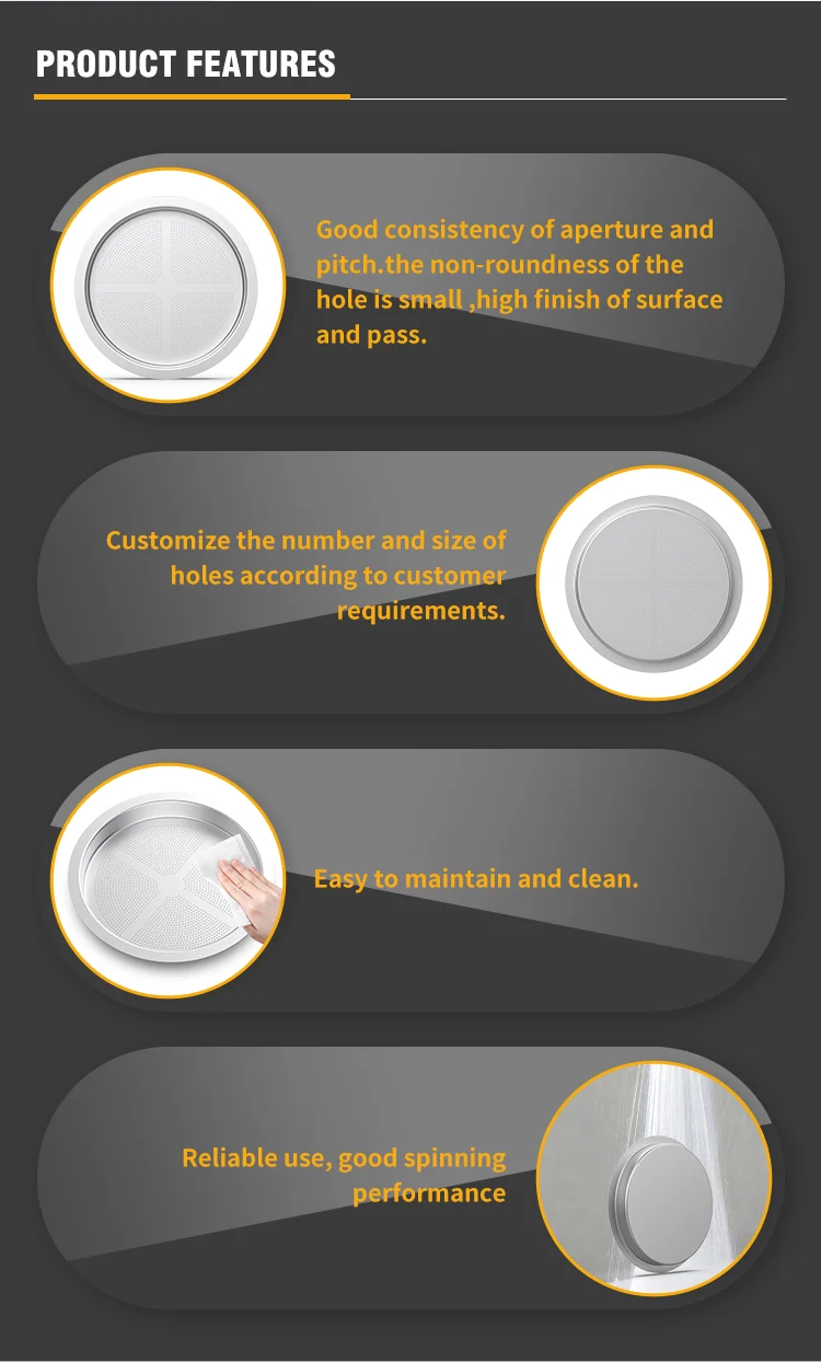 Customized Stainless Steel Spinneret for Carbon Fiber / Vinylon Fiber ...