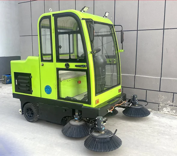 Ride On Road Floor Sweeper Full Closed Electric Auto-dumping Big Street ...