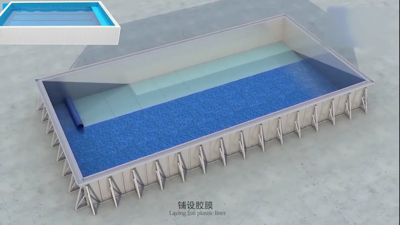 25 Meter Steel Frame Swimming Rectangle Pool Inground Large Above ...