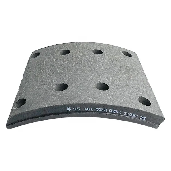 81.50221.0535 Shacman F3000 Front Brake Lining 8 Holes - Buy Shacman ...
