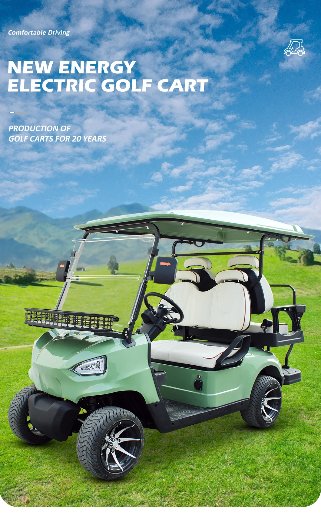 Electric Golf Vehicle Manufacturers Iso Approved Golf Buggy 4 Seats ...