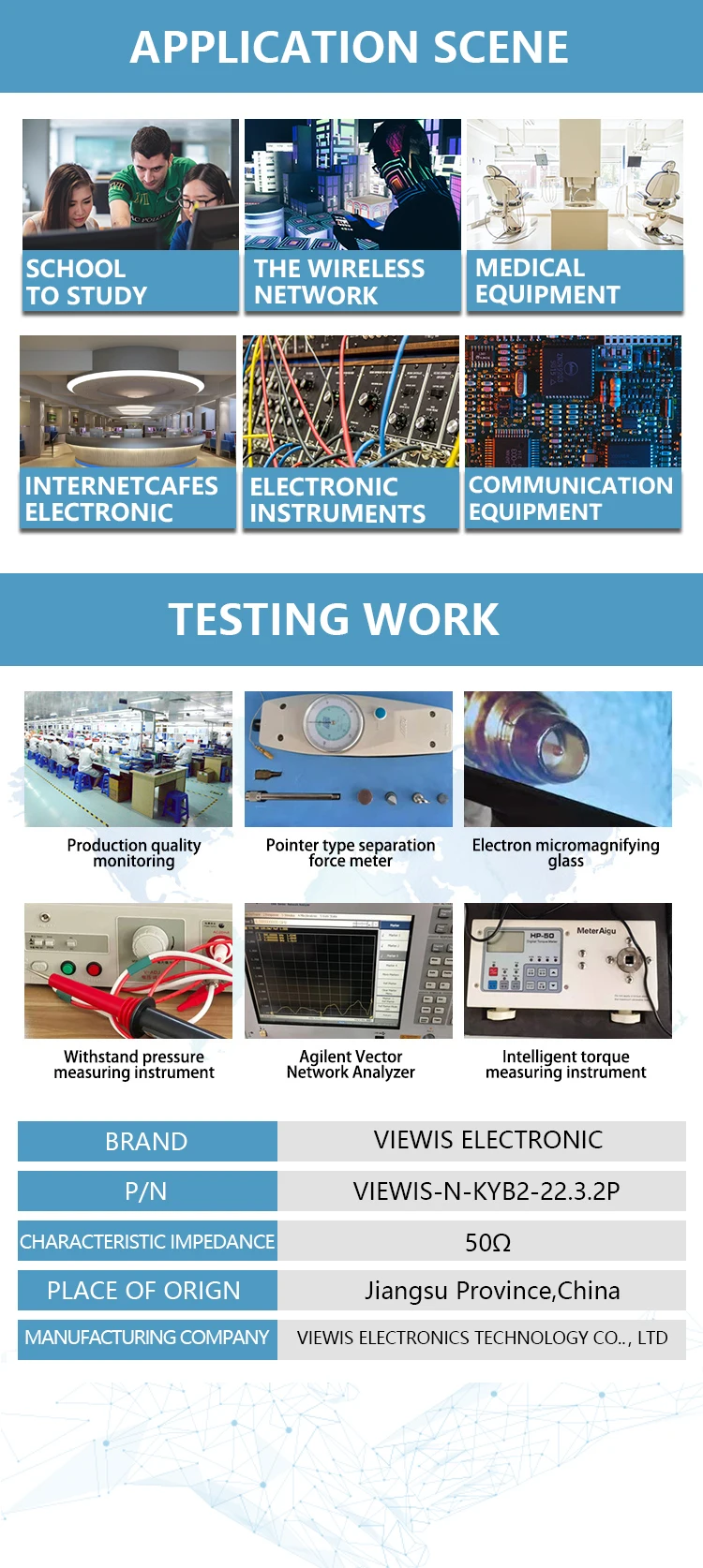 N-type Rf Connector Monolithic Female Bulkhead Waterproof Plated Ternary Alloy 2p Dc Rg405/086 ...