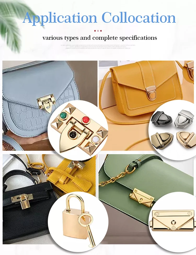 Factory Wholesale Handbag Hardware Accessories Closure Purse Locks Turn ...