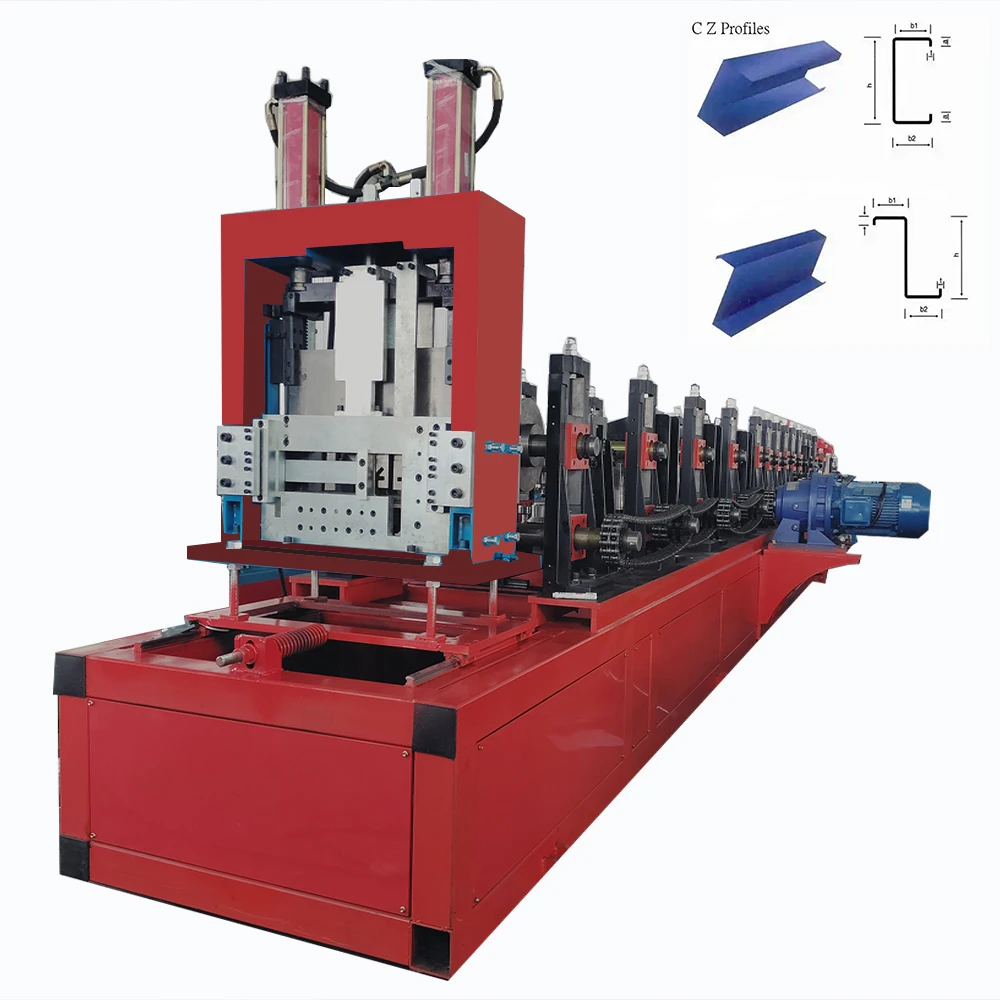 Metal Purlin Making Machinery Automatic Purlin Forming Machine C Z Profiles Roll Forming Machine ...