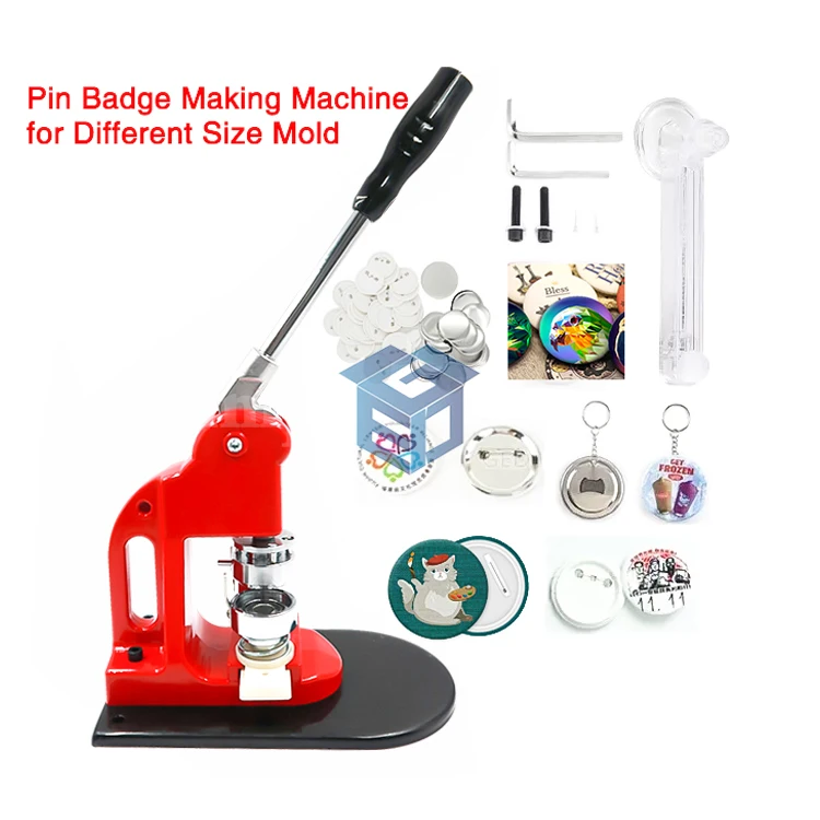 Customized Pin Badge Making Machine by GED - 1 Year Warranty