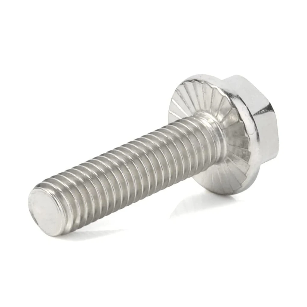 M6 M8 M25 Ss304 Hex Head Flange Bolt With Serration Din6921 - Buy Hex ...