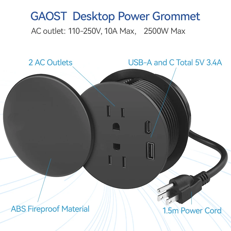 Factory Table Mount Socket Outlet - Multiple Power Solutions