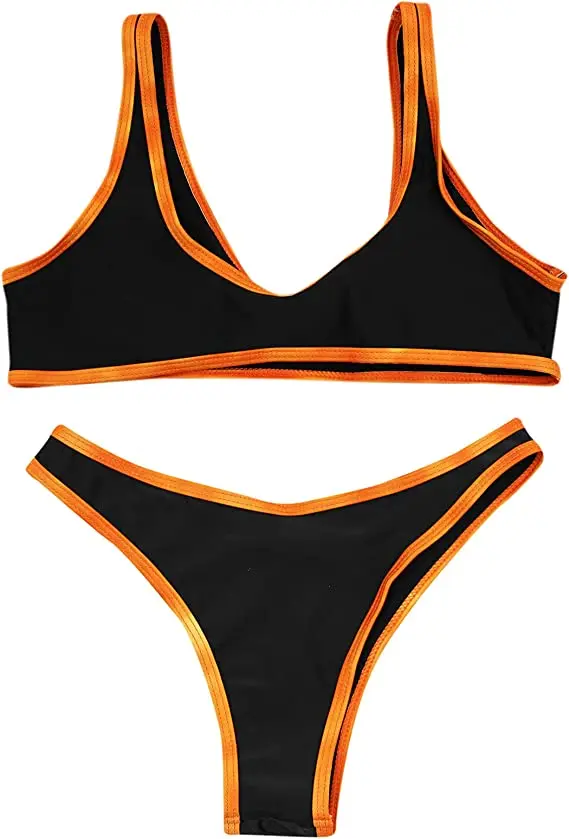 Skull Fancy Bikini Set For Women Graphic Punk Goth Lingerie Crop Bra