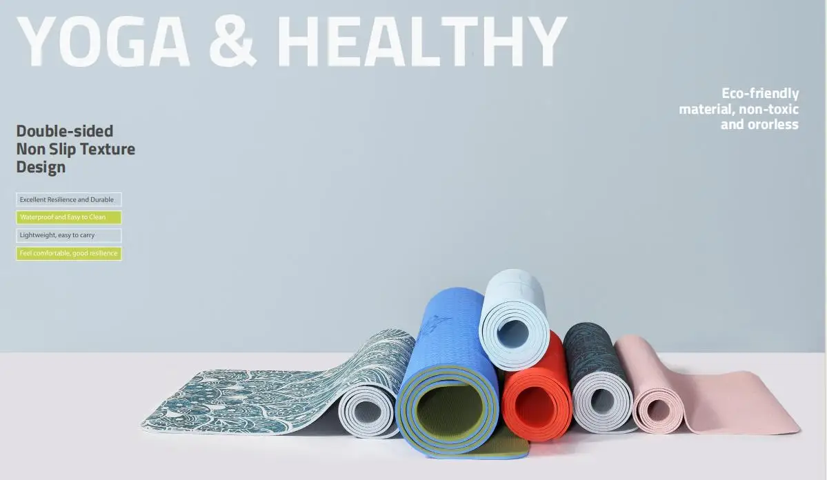 Custom Printed Eco-Friendly TPE Yoga Mats - Thick & Durable