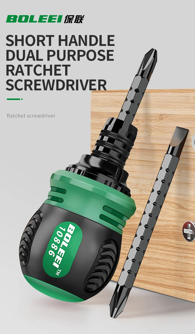 4 In 1 Mini Ratchete Screwdriver Multi-purpose Telescopic Magnetic Flat ...