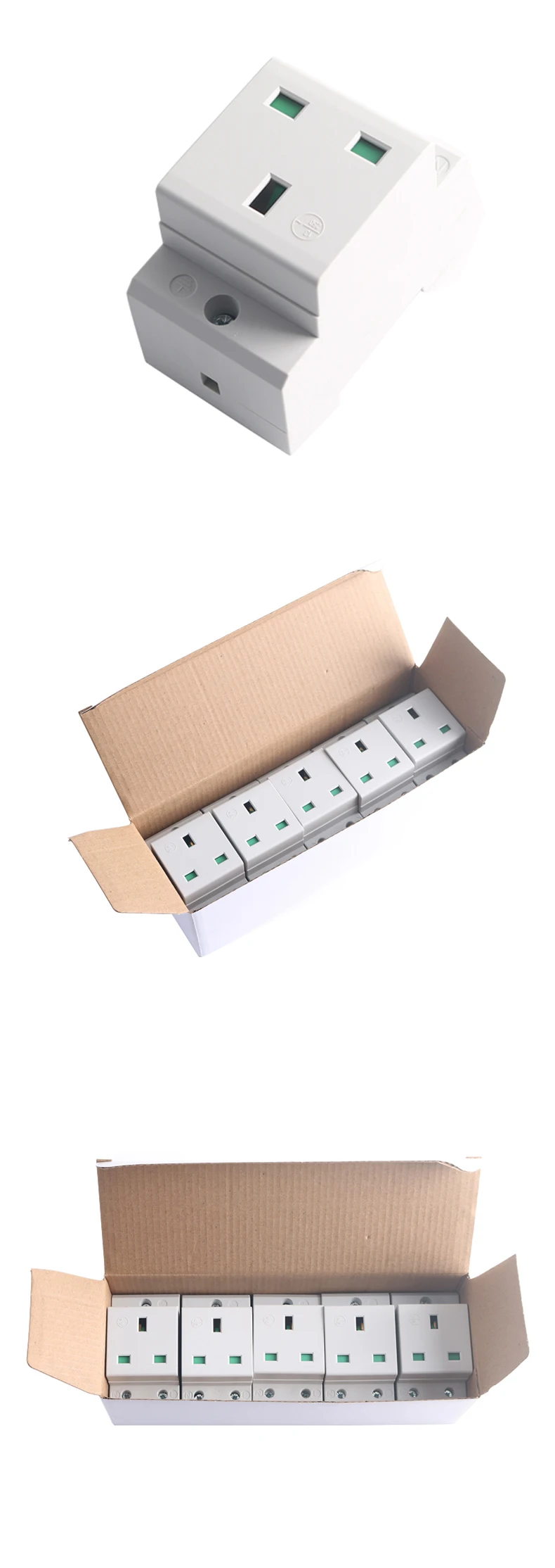 UK DIN Rail Socket - 240V 16A Industrial Power Socket