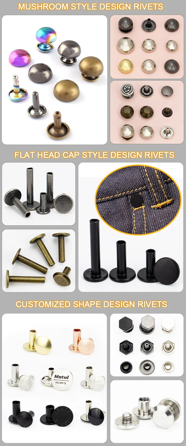 Custom Embossed Brand Logo Ancient Bronze Double End Couture Metal ...