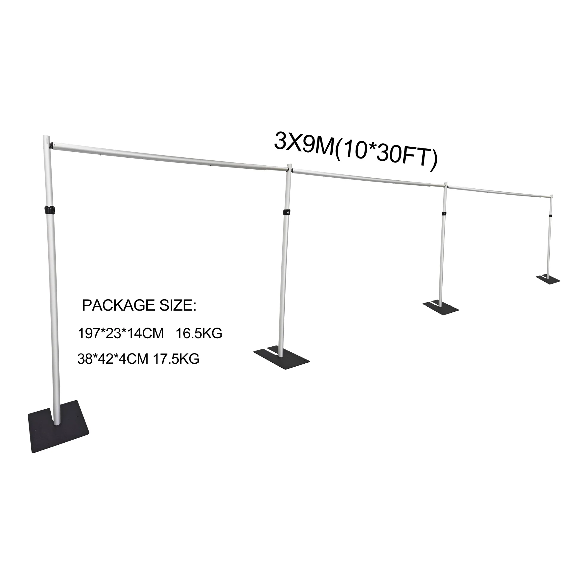 3Mx6M Adjustable Double Crossbar Pipe&Drape Adjustable Backdrop Stand ...