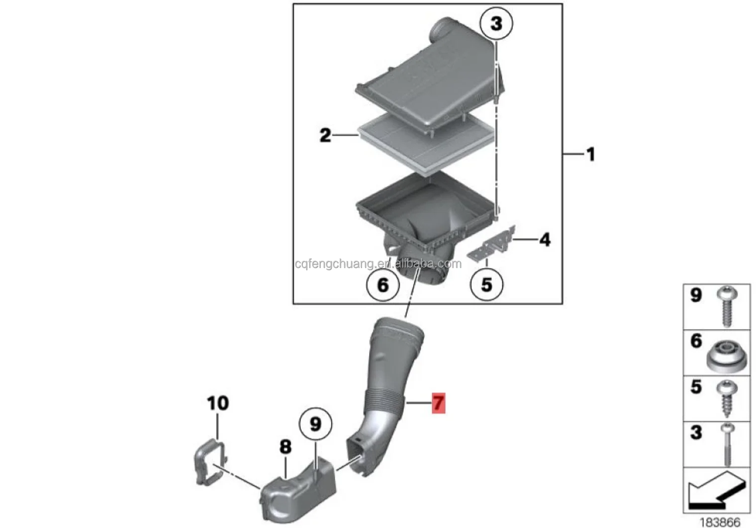 Hign Quality Flexible Air Inlet Intake Hose Pipe Fit for BMW F07 F18 ...