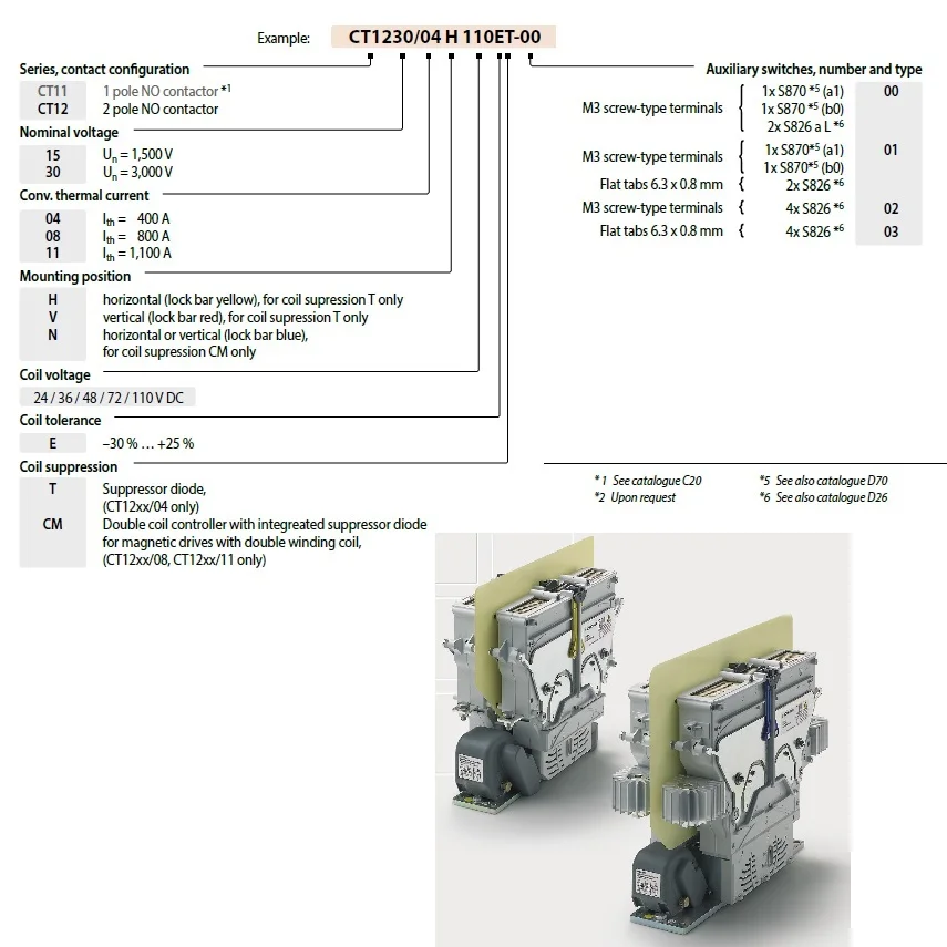 Schaltbau 3000V Voltage 400A High Amp Capacity Contactor