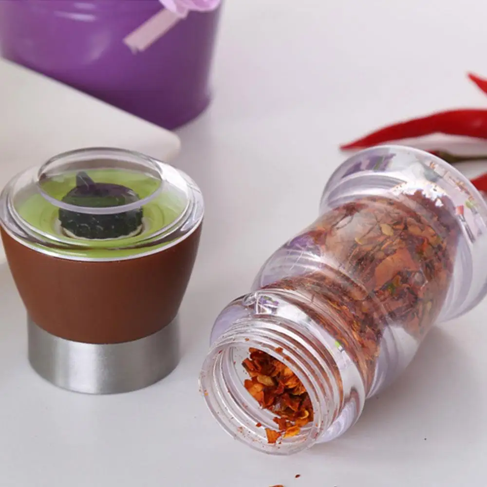 Manual Pepper Grinder Salt Pepper Spices Mill Shaker Transparent ...
