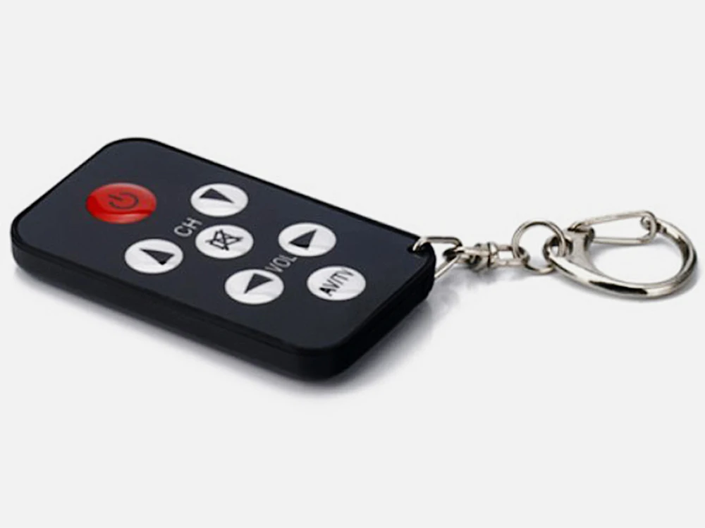 Universal 7 Key Tv Remote Control Mini Keychain Super Slim With Battery ...