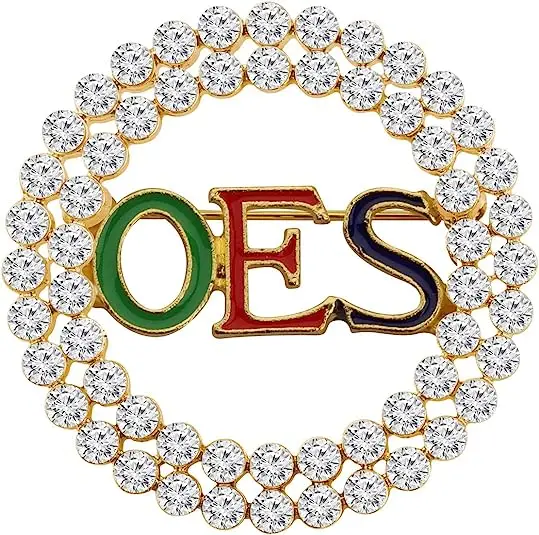 Greek Letter Enamel Pearl Order Eastern Star Oes Brooches For College ...