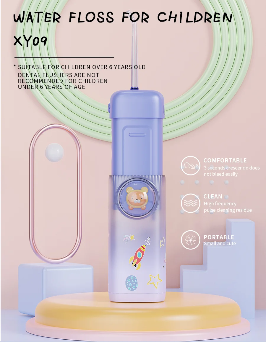Kids 120ml Dual Modes Cordless Dental Water Flosser Oral Cleaning ...
