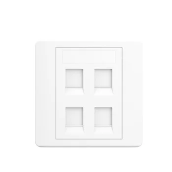 Zhefan Empty Box Four Jacks Computer 4 Port Female Network Face Plate ...