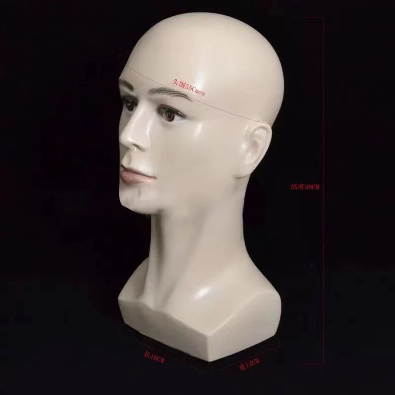 Male And Female Fake Head Model Plastic Pvc Hat Display Wig Stand Dummy ...