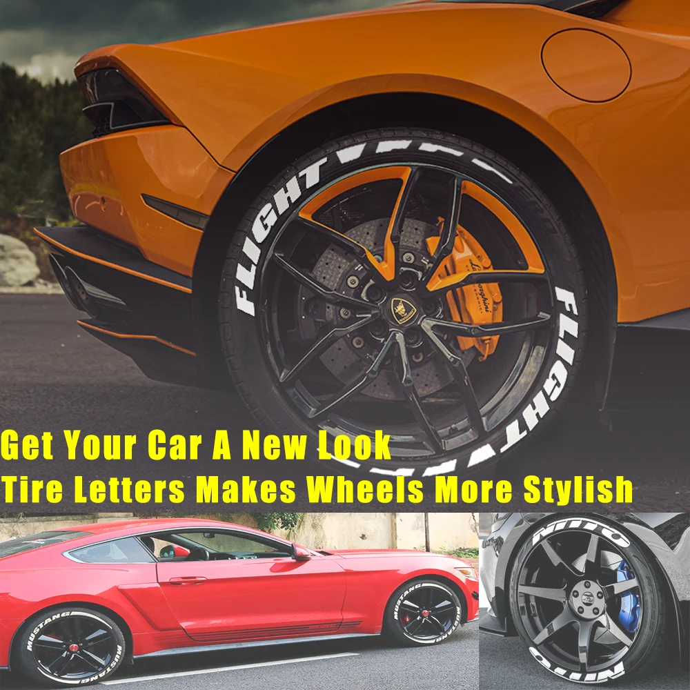 Factory Direct Sale Car Tire Lettering Alphabet Sticker For 14"-24 ...
