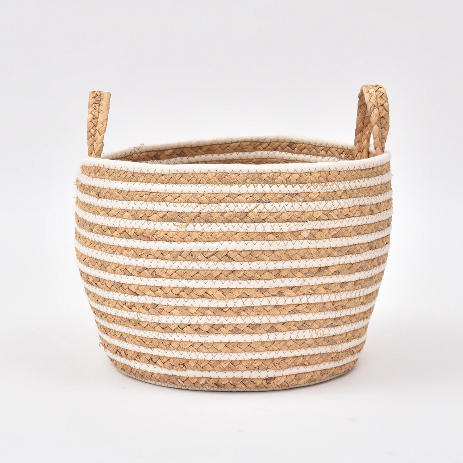 Cotton Rope And Cattail Storage Basket For Dirty Clothes,Hand Woven ...