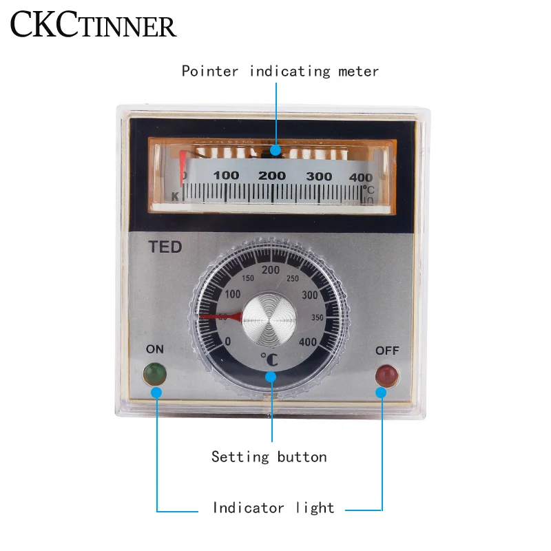 Pointer Temperature Controller K Type E Type Digital Thermostat Ted ...